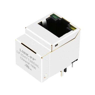 Cina Halo HFJV1-E1G01-L12RL Compatibile LINK-PP LPJD4713BENL 10/100/1000 Base-T Verde/Giallo LED Verticale Industrial RJ45 Ethernet Connector in vendita