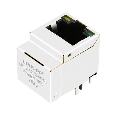 Cina Halo HFJV1-E1G16-L12RL Compatibile LINK-PP LPJD4773BDNL 10/100/1000 Base-T Giallo/Verde LED Verticale Industrial RJ45 Ethernet Connector in vendita