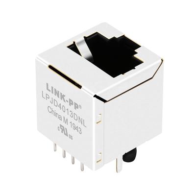 Cina Impulso JXD2-0011NL Compatibile LINK-PP LPJD4013DNL 10/100 Base-T senza porta singola a LED Montaggio verticale RJ45 MagJack in vendita