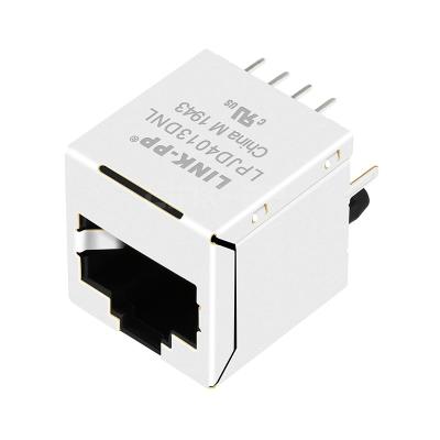 Cina LPJD4013DNL RJ45 Jack magnetico montato verticalmente 10/100 Base-T senza porta singola a led in vendita