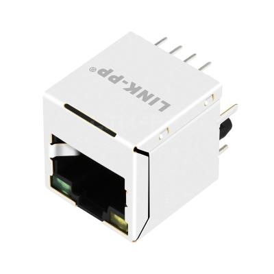 中国 LPJD4743BDNL 1000 Base-T Vertical RJ45 女性用コネクタ 黄色/緑色 LED 販売のため