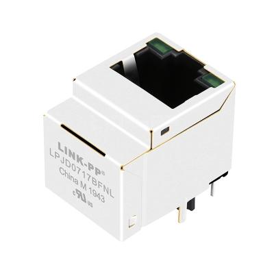 中国 Halo HFJV1-1G06-L11RL コンパティブル LINK-PP LPJD0717BFNL ギガビット RJ45 垂直ジャック 1000 ベース-T マグネティクス グリーン/グリーン LED 販売のため