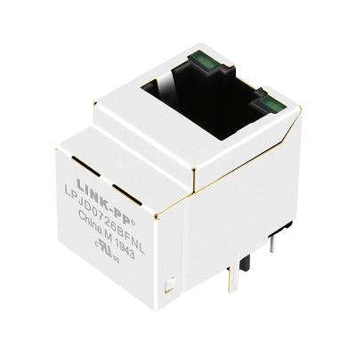 Cina LPJD0726BFNL 1000 Base-T Verticale Gigabit RJ45 MagJack Connector Verde/verde LED in vendita