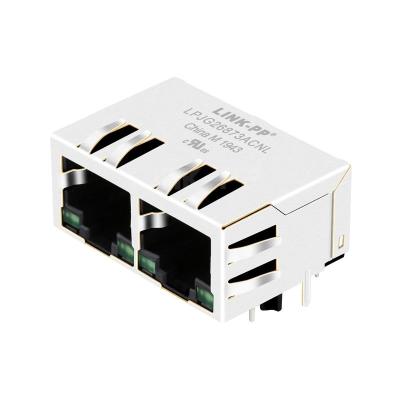 China YDS 62F-1306GGD2NL Compatible LINK-PP LPJG26873ACNL 10/100/1000 Base-T Tab abajo verde/verde LED 1x2 Puerto LAN Conexión RJ45 en venta