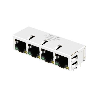 Cina YDS 64F-1301GYD2NL Compatibile LINK-PP LPJG46801AENL 10/100/1000 Base-T Tab Down Verde/Giallo LED 1x4 Port Ethernet RJ45 Connessione in vendita