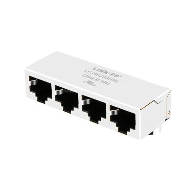 Cina LPJ46203DNL 100 Base-T Industrial RJ45 1x4 Port Mag Jack Tab Down senza LED in vendita