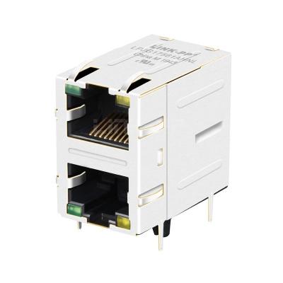 Cina LPJG17561AHNL 1000 Base-T 2x1 Port Modular RJ45 Connector con LED verde/giallo in vendita