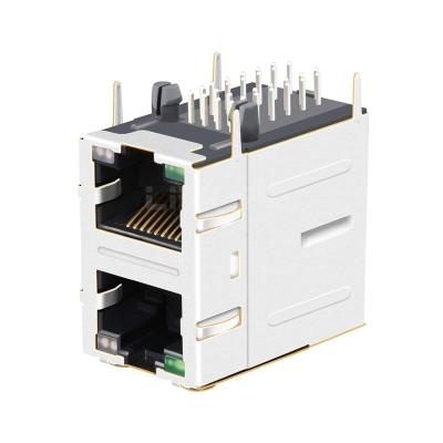 Cina 10/100/1000 Base-T Tab Entrambi verde/verde e giallo LED 2X1 Port 10P8C RJ45 connettore modulare in vendita