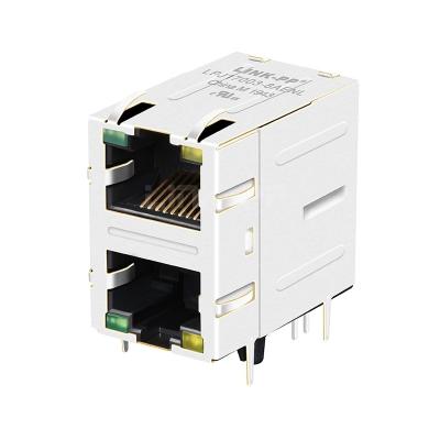Cina LPJ17003-8AENL 10/100 Base-T 8p8c Verde/Giallo LED 2x1 Porta RJ45 Femminile connettore in vendita