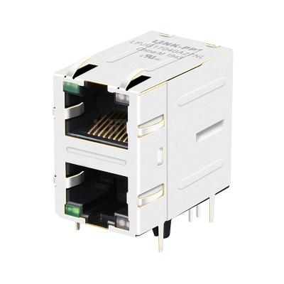 Cina LPJG17040A27NL 1000 Base-T Verde/Verde&Arancione LED 2X1 Port RJ45 Femminile connettore in vendita