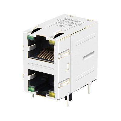 Cina LPJ17206AHNL 10/100 Base-T 2x1 Port Ethernet RJ45 Magnetics Connector con LED verde/giallo in vendita