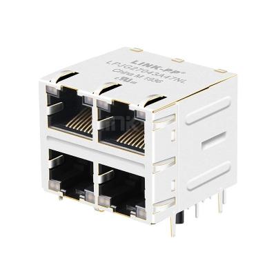Cina Belfuse 0895-2C2R-FM Compatibile LINK-PP LPJG27043A47NL 10/100/1000 Base-T Giallo&Verde/Giallo&Verde LED 2x2 Port PoE+ Cat6 Jack modulare in vendita