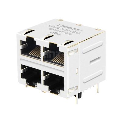 中国 LPJG27501CNL 1000 ベース-T 2x2 ポート RJ45 接続ジャック 販売のため