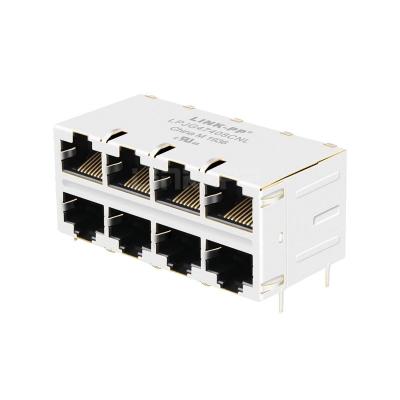 Cina 10/100 Base-T Tab Up senza LED 2X4 Port Impilato RJ45 connettore in vendita