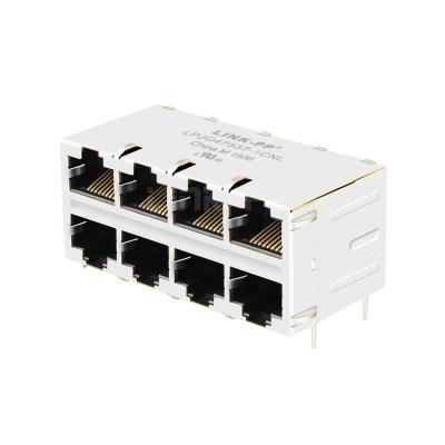 Cina LPJG47537-1CNL 1000 base-T integrato 2x4 porta magnetica RJ45 Jack connettore in vendita