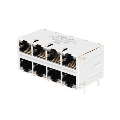 Cina RM5-ZZ-0003 Compatibile LINK-PP LPJG47549B47NL 100/1000 Base-T Giallo e Verde/Giallo e Verde Led 2x4 Port Industrial RJ-45 Ethernet Connector in vendita