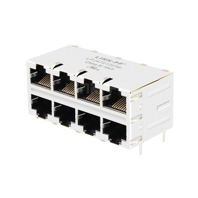 Cina Impulso J20-0014NL Compatibile LINK-PP LPJ47212CNL 10/100 Base-T senza LED 2x4 Port RJ45 Femminile connettore PCB in vendita