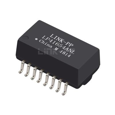 Cina LP41654ANL Single Port 10/100 BASE-T SMT PoE+ 16 Pin Ethernet Lan Transformer Moduli in vendita