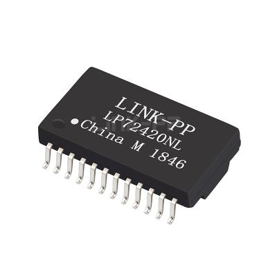 Cina LP72420NL 10G Base-T Single Port 24 PIN SMD POE+ Lan Transformer Moduli in vendita