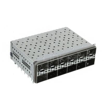Cina TE 2180640-1 SFP+ Receptacle con gabbia ganged (2x6) connettore 240 (20 x 12) posizione inclusa Lightpipe in vendita