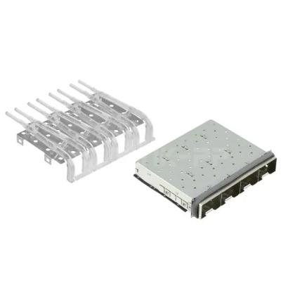 Cina TE 2227729-1 zSFP+ Cage Assembly Ganged (1 x 4 Port) connettore 28 Gb/s inclusa Lightpipe in vendita