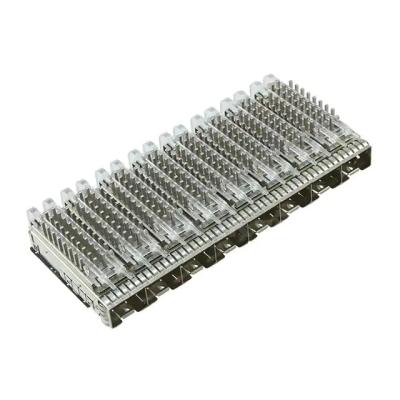 Cina TE 2294408-1 zSFP+ Cage 1x8 Port con dissipatore di calore incluso Lightpipe 32 Gb/s Press-Fit in vendita