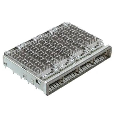 Cina TE 2174754-2 QSFP Cage Ganged (1 x 4) con connettore del dissipatore di calore 14 Gb/s angolo destro in vendita