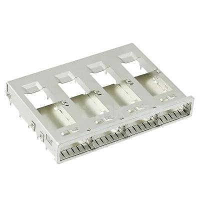 中国 2170744-1 TE QSFP28 カージ・ギャング (1 x 4) コネクタ 穴を押してフィット 販売のため