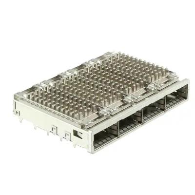 中国 2227249-2 ZQSFP+ケージ・ギャング (1 x 4) 熱シンクコネクタ 28 Gb/s 販売のため