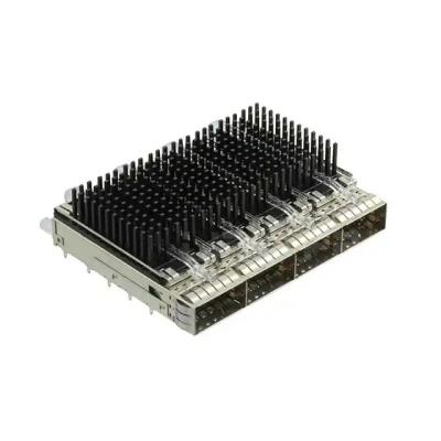 中国 2170747-3 ZQSFP+ケージアセンブリ 1x4 ポート 熱シンクを含むライトパイプ 28 Gb/s 販売のため