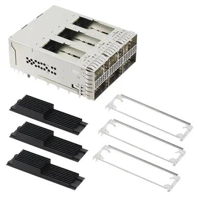 中国 TE 2299924-3 ZQSFP+ 熱シンク付きケージ組成 2×3ポート 組み込みコネクタ 25 Gb/s 販売のため