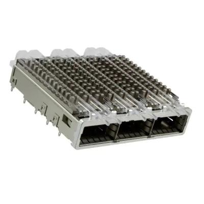 Cina TE 2057042-5 QSFP+ Cage Ganged (1 x 3) con connettore del dissipatore di calore incluso Lightpipe in vendita