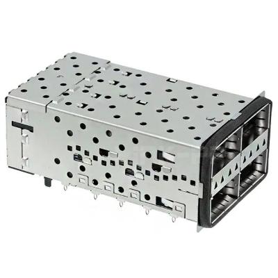 Cina TE 2214574-8 QSFP+ Cage Ganged (2x2) con connettore del dissipatore di calore incluso Gasket elastomerico del tubo di luce in vendita