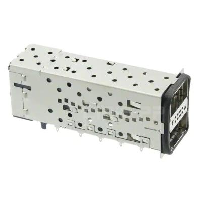 Cina TE 2085945-5 QSFP+ Receptacle con cage Ganged (1x2) Connector Press-Fit Incluso Lightpipe in vendita