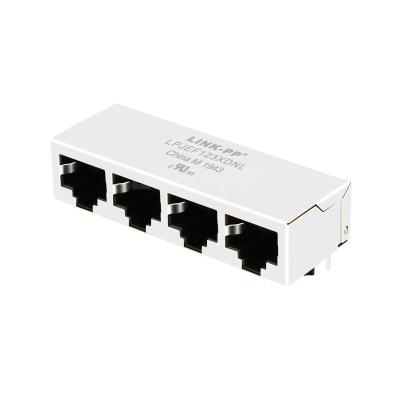 Cina Tasto in basso senza LED 1X4 Port RJ45 connettore senza magneti integrati in vendita