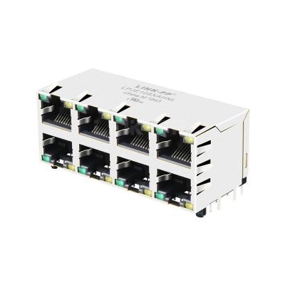 Cina X Multiple XRJD-S-24-8-8-4 Compatibile LINK-PP LPJE108XAHNL Tab Up Verde/Giallo LED 2X4 Port Connector Ethernet senza Magnetics integrati in vendita