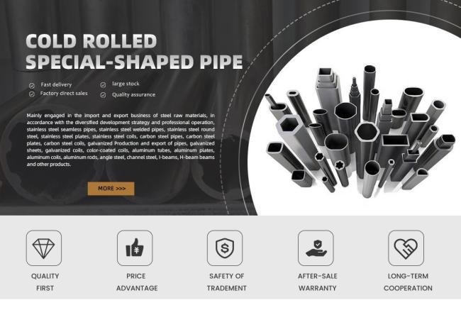 Galvanized Special Shaped Carbon Steel Pipe Oval Straight Steel Tube