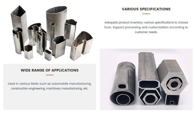 Factory Hot Sale Various Shapes Cold Drawn Special Shaped Steel Pipe