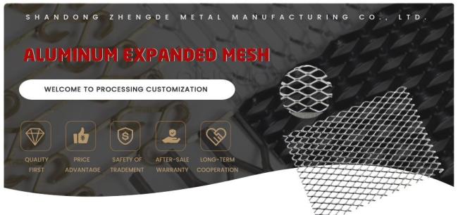 5030X 1230mm Grid Size35*25mm, 3mm 11 Gauge Thick Aluminum Diamond Mesh Panel