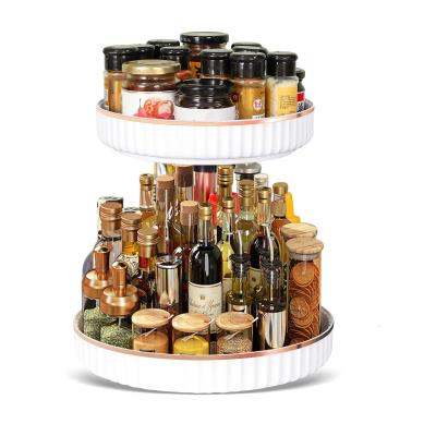 Κίνα Στάσιμο Τύπος 2 Τάξη Φυσικό Μπαμπού Lazy Susan Turntable Οργανωτής για σύγχρονη κουζίνα προς πώληση