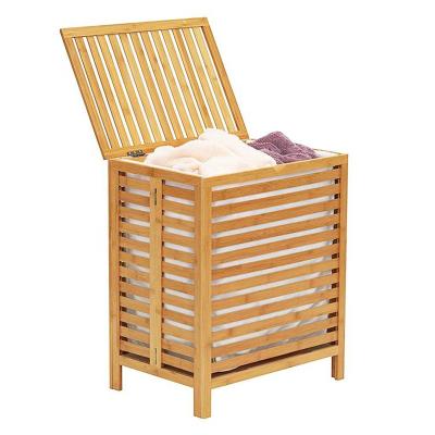 Chine Salle de bains pliable en bambou Rattan rangement de linge panier de vêtements panier à vendre