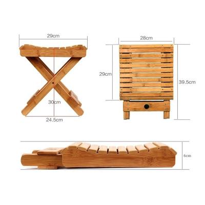 Chine Conception fonctionnelle Tabouret en bambou naturel pour les activités de plein air Léger et durable à vendre