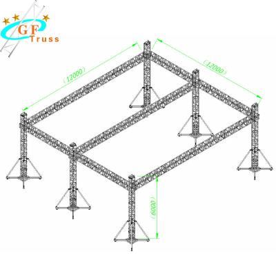 China Palmo grande material de la aleación de aluminio del sistema del braguero de la etapa del acontecimiento de 6 pilares en venta