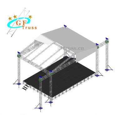 China aluminio resistente de la exhibición del braguero de la etapa de 290*290m m para el acontecimiento al aire libre en venta