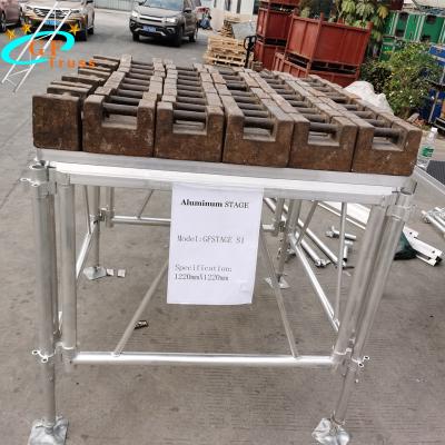 Chine 1.22M*1.22M ignifuge Aluminum Stage Platform pour le podium de concert à vendre
