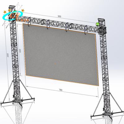 Cina Capriata volante della parete del sistema del supporto al suolo video per il pannello della visualizzazione del LED in vendita