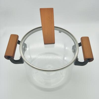 China Sustainable Factory Directly Wholesale Borosilicate Glass Jar Heat Resist Cooking Jars With Glass Cover for sale