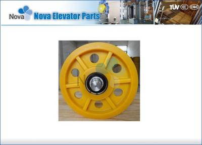 中国 エレベーターの部品は、鋳鉄の上昇の滑車の Sheave および牽引黄色をローラーで動かします 販売のため