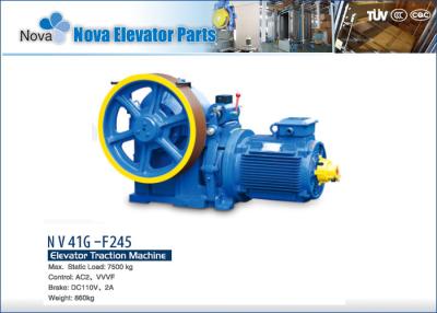 中国 NV41G-F245 AC2 および VVVF は最高のスタティック ロード 7500KG が付いているエレベーターの牽引機械を連動させました 販売のため