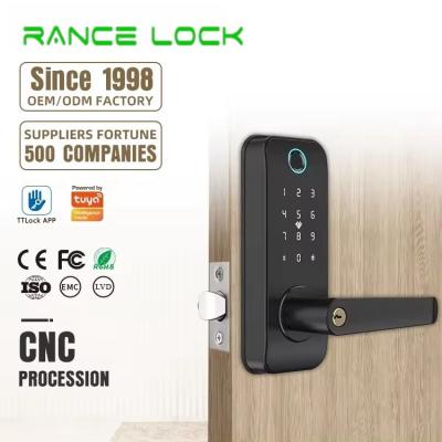 China Zinc Alloy Smart Front Door Lock Bluetooth Digital Keypad Door Lock 35mm - 55mm for sale